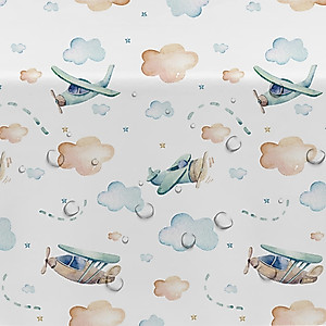 HIPVVILD Airplane Party Decorations Tablecloth - Disposable Airplane Birthday Party Supplies Tablecover, Airplane Theme Birthday Baby Shower Decorations Table Cloth - 3 Pack (54in x 108in)