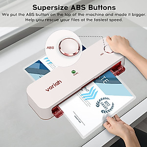 Laminator, Voriah 9 Inch Thermal Laminator Machine, 3 Mins Quick Warm Up Laminating Machine with Paper Cutter, Corner Rounder, 5 Laminating Sheets for Office School Home Use (Upgraded Version)