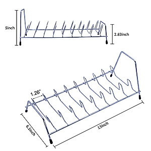 DGQ 8 Divider Wire Plate Rack and Lid Organizer Pan Organizer Sink Drying Rack for Chopping Board, Kitchen Cabinet Counter, Cookware