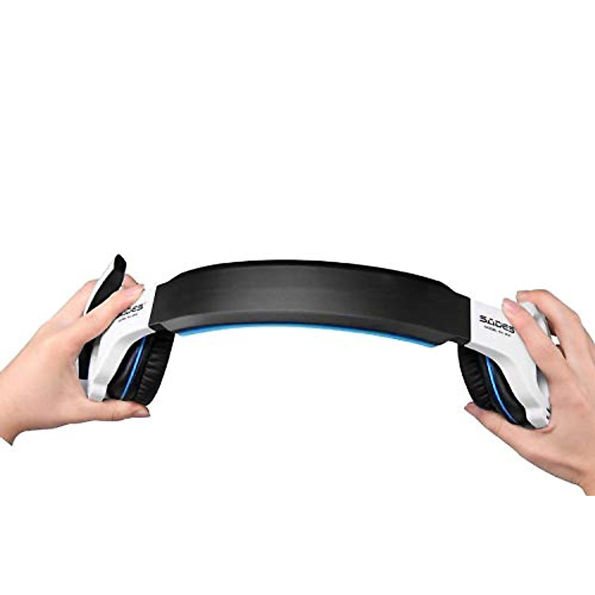 SADES Stereo Gaming Headset for PS4 PC Xbox One Controller Noise Cancelling Over Ear Headphones with Mic White (SDSSA810W-HDST)