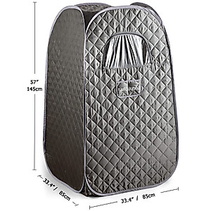 WillowyBe Portable Steam Sauna with Bluetooth Control, Steamer, Body Tent, Foldable Chair | Personal Home Spa