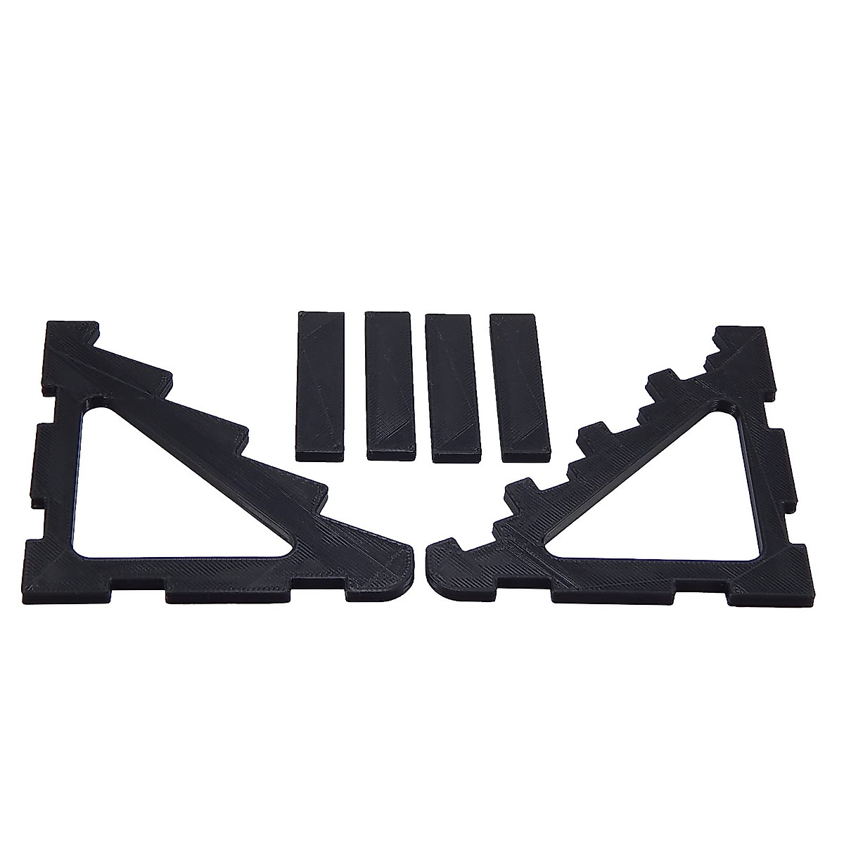 Black Knife Display Stand Rack Holder Organizer For 4 Pocket Knives - Holds Four Folded Blades - Sits On Flat Surface