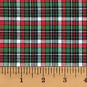 Holiday Hearth 3 Tartan Plaid Christmas Cotton Homespun Fabric by JCS - Sold by The Yard