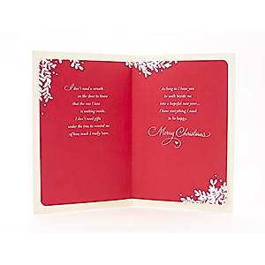 Hallmark Romantic Christmas Card for Wife (Red Metallic)