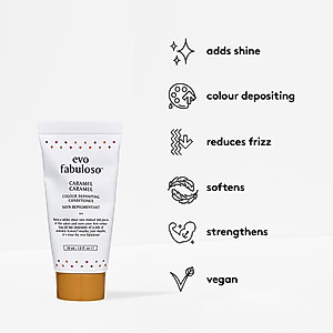 EVO Fabuloso Caramel Colour Depositing Treatment - Colour Care Conditioner for Colour -Treated Hair - Helps Maintain Colour Depth, Tone & Shine, 30ml / 1.01fl.oz
