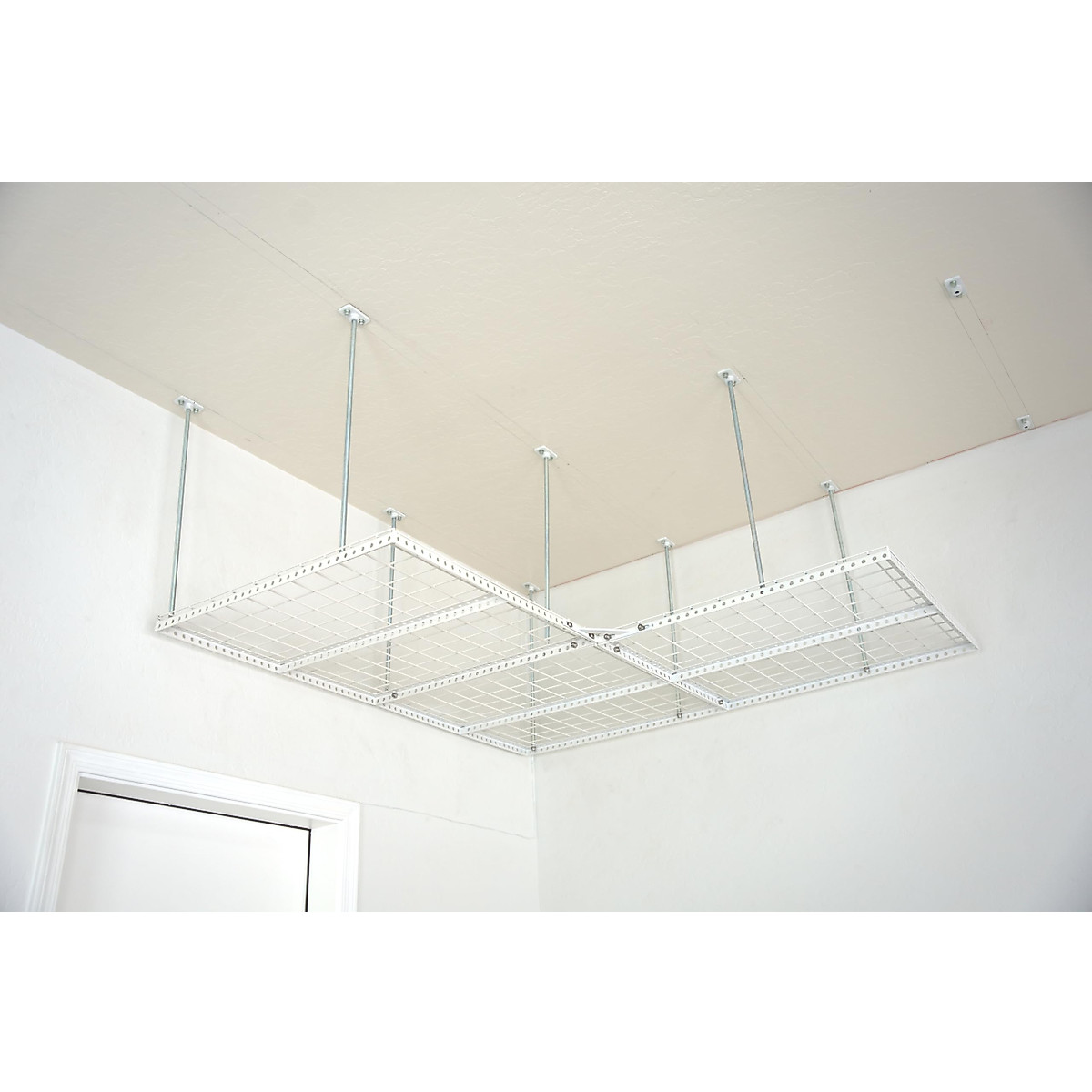 DURA-LIFT Elevate Adjustable Height Overhead Garage Door Ceiling Triple L Shaped Platform (31 in. W x 93 in D)