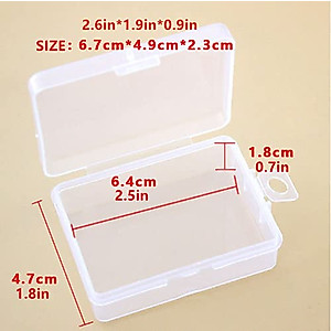FNRQ 12 Packs Small 2.6 X 1.9 X 0.9inch Clear Plastic Storage Containers Bins with Lids Small Plastic Organizer Box for Storage of Small Items