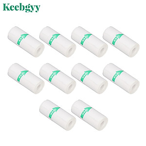 Keebgyy Mini Sticker Receipt Printer Portable Pocket Printer Thermal Inkless Printing Paper Including 5 Rolls for Photo Journal Notes 57x25mm Adhesive Thermal Paper (10 Rolls)