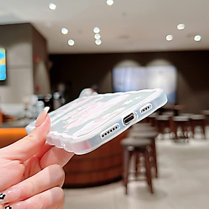 SZXYCZL Compatible with iPhone 13 Pro Max Case Cute Cartoon Floral Butterfly Design for Women Girls Aesthetic Kawaii Slim Soft TPU Transparent Cover for iPhone 13 Pro Max 6.7 inch £¨Yellow£©