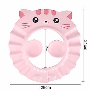 Baby Shower Cap Shampoo Shield Kids Bath Visor Protect Eyes Ears Face Adjustable Bath Shower Protector Hair Wash Shield Earmuff Waterproof Bath Cap for Kids