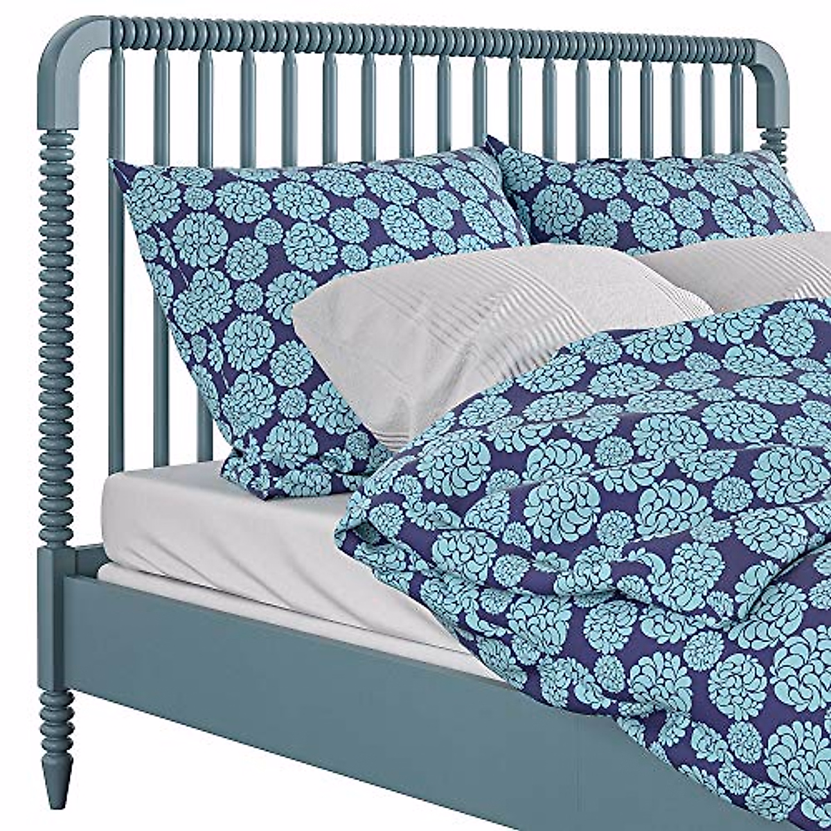 Little Seeds Rowan Valley Linden Kids’ Full Size Teal Bedframe Platform,