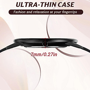 Mens Watches Ultra-Thin Minimalist Waterproof-Fashion Wrist Watch for Men Unisex Dress with Leather Band-Black Hands （Brown Leather）