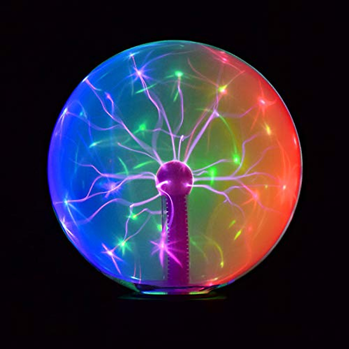 Magic Plasma Disco Ball Lamps Touch Sound Sensitive Desk Tesla Coil Lamp Light Nebula Sphere Lightning Globe Home Room Decor electrostatic Flashing Balls Nightlight 8 Inch