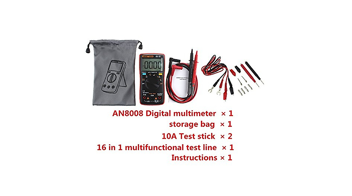 Alloet AN8008 True-RMS Digital Multimeter for Accurate Electrical Testing