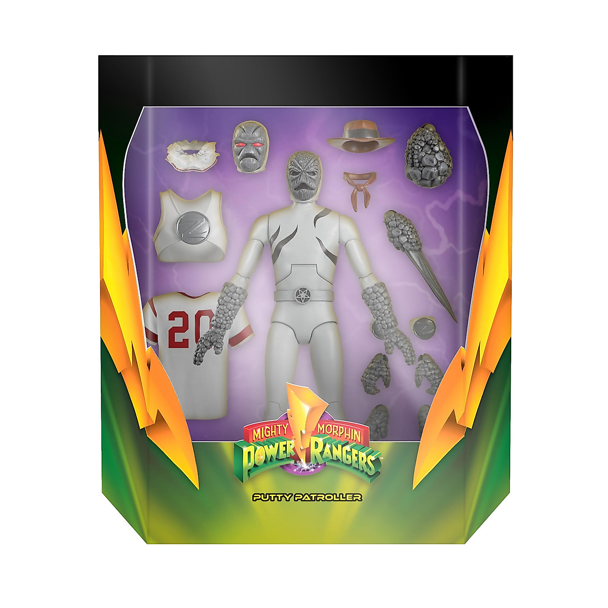 Super7 ULTIMATES! Mighty Morphin Power Rangers Putty Patroller - 7" Power Rangers Action Figure with Accessories Classic TV Show Collectibles and Retro Toys