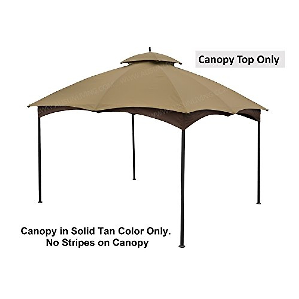 ALISUN Replacement Canopy Top for Massillon 10' x 12' Gazebo Model #L-GZ933PST