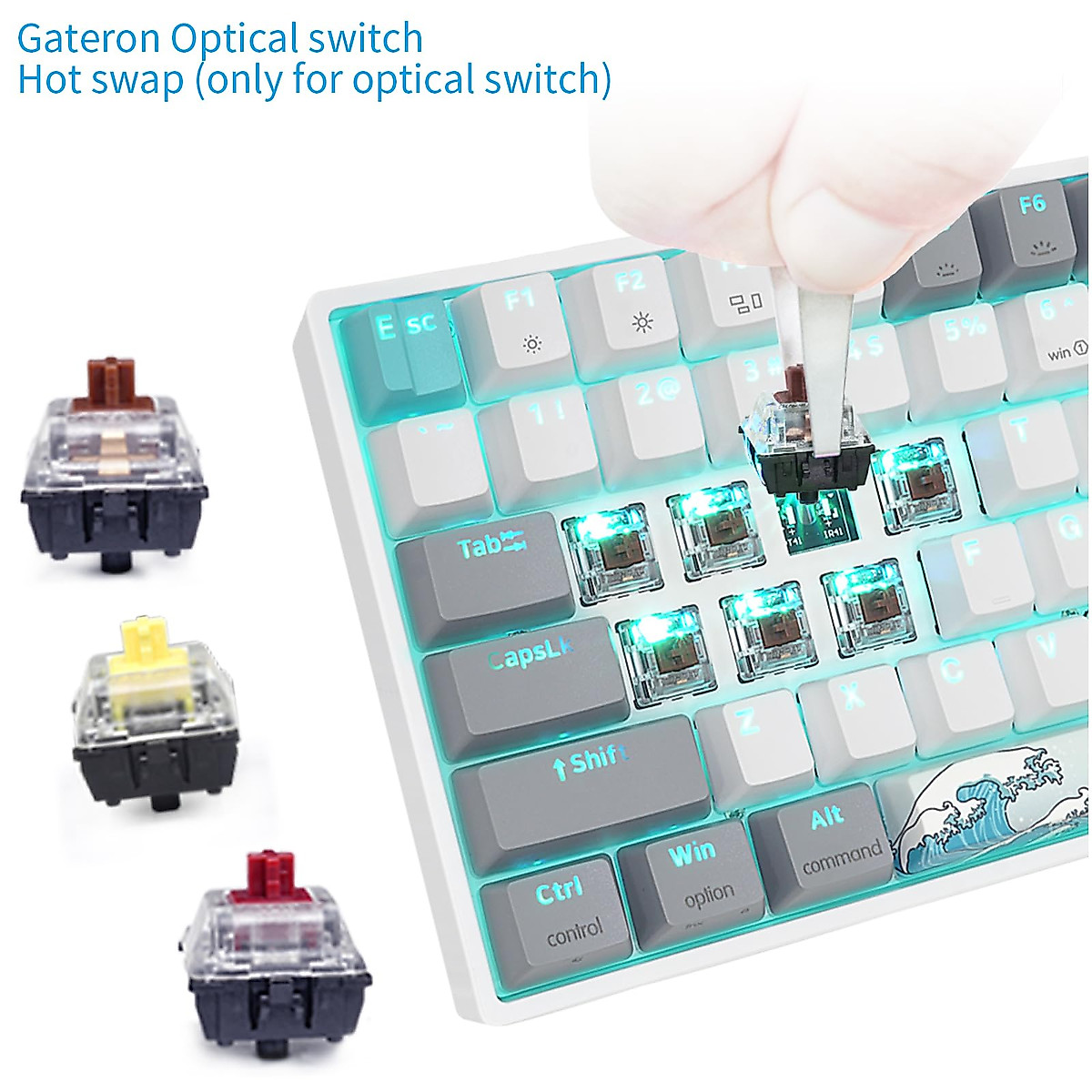 SKYLOONG SK96 O-Ring Gasket Gaming Keyboard Full Size Hot Swappable Wired Mechanical Keyboard RGB Programmabl Compatible Computer/Laptop