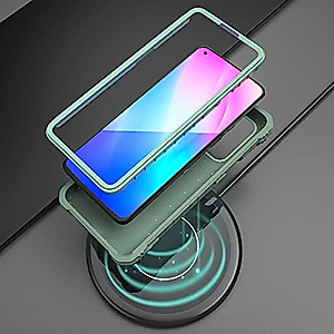 ExoGuard for OnePlus 9 Pro Case, Rubber Shockproof Full-Body Cover Case Built-in Screen Protector and Kickstand Compatible with OnePlus 9 Pro Phone (Green)