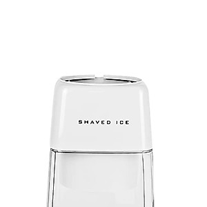 Nostalgia Retro Electric Table-Top Snow Cone Maker, Vintage Shaved Ice Machine Includes 1 Reusable Plastic Cup and Ice Mold, White