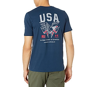 Under Armour Men's Freedom Graphic Short Sleeve T-Shirt, (408) Academy / / Red, Medium