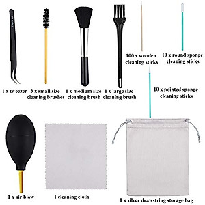 ADXCO 129 Pieces Cell Phone Cleaning Kit Camera Cleaning Kits USB Charging Port and Headphone Port Brush Set Compatible with Phone, iOS Android, Cell Phone, Electronics Cleaner