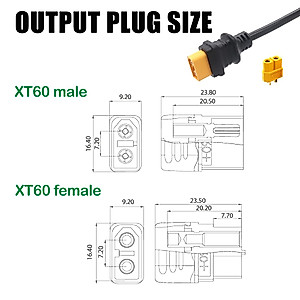 75.6V 6A Li-ion Battery Charger Automatic Battery Charger for 18S 66.6V Li-ion Battery with XT60 Male Connector