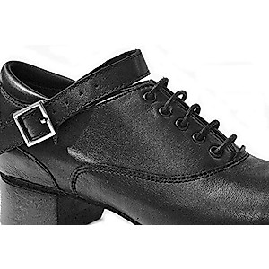 The Classic Range of Super Soft Leather Hard Shoes for Irish Dance Jig - Size UK 4.5 Black