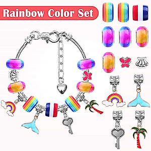 85 Pcs Charm Bracelet Making Kit, Acejoz DIY Charm Bracelets Beads for Girls, Adults and Beginner Jewelry Making Kit