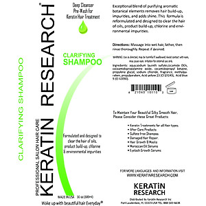 Best Clarifying Shampoo for Keratin Hair Straightening Treatment - Deep Cleans and Opens Cuticles for Optimal Keratin Receptivity, Removing Clingy Residues (10oz)