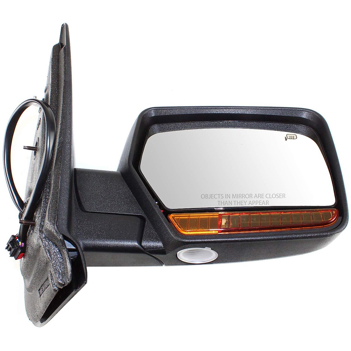 Kool-Vue Mirror Compatible with 2009-2010 Ford Expedition/Lincoln Navigator Power Power Folding Heated with Memory Signal and Pdl Light Chrome Passenger Side