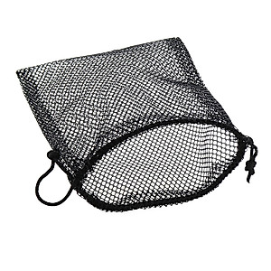 Bxian 6PCS 6x8inch Black Nylon Drawstring Mesh Bag Small Travel Organiser Laundry Bag for Carrying Sports Equipment and Ball and Clothes