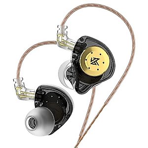 KZ EDX PRO in Ear Monitor IEM Wired Earbuds Earphones 1DD Wired Ear Buds HiFi Deep Bass with 1DD New 10mm Dynamic Driver Over Ear Headset with Detachable Cable (Black with Mic)