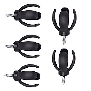 DEYEHE 6Pcs Golf Ball Pick Up Putter Grip Round Rubber Suction Cup and 4-Prong Pickup Retriever Tool