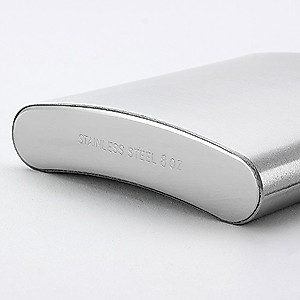 6 Pcs 8 oz Hip Stainless Flask by YWQ, Easy Pour Funnel is Included, Great Gift