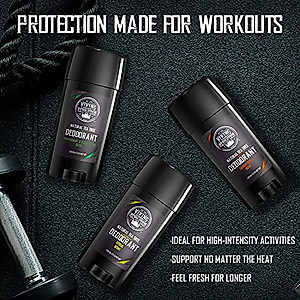 VIKING REVOLUTION - 3 Pack Natural Mens Deodorant, Aluminum Free Deodorant for Men - Long-Lasting Odor Protection and Freshness with All Natural Scents: Citrus, Peppermint & Eucaliptus, Sandalwood