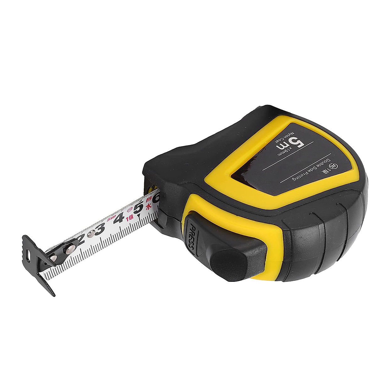 16.4ftx0.7in Steel Measure Tape, Retractable Dual Side Ruler with Metric System, Imperial System and Luban System, Auto Lock High Accuracy Heavy Duty Tape Measure Steel Blade Tape Measure