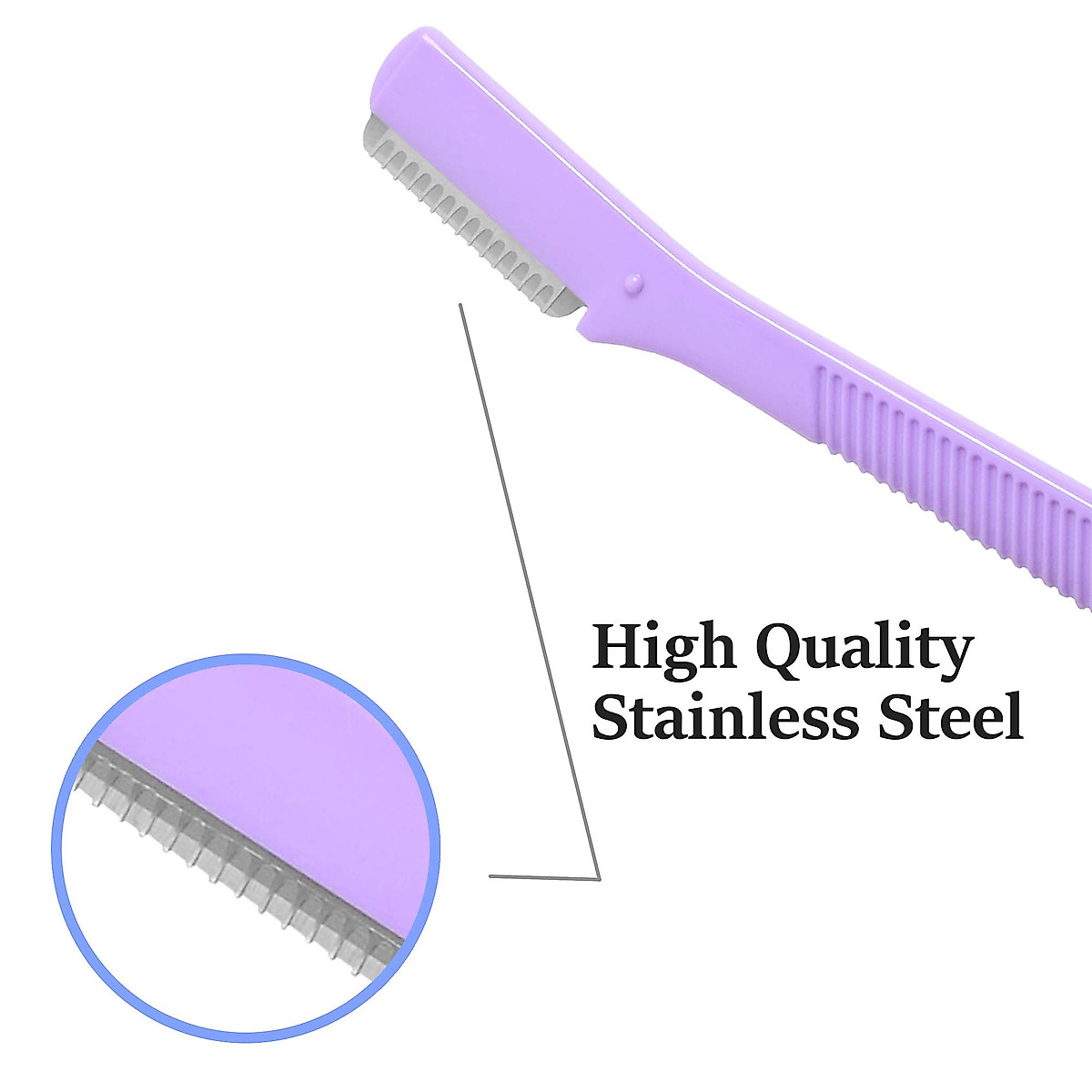 Seki Japan Eyebrow Beauty Trimmer, Women's Facial Razor, Disposable Facial Hair Removal Groomer, with Safety Cover 3 Pieces