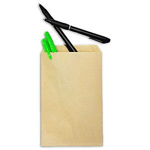 5"x7.5" - 200 Count - Flat Brown Kraft Paper Bags by Flexicore Packaging®, Shopping, Mechandise, Party, Gift Bags