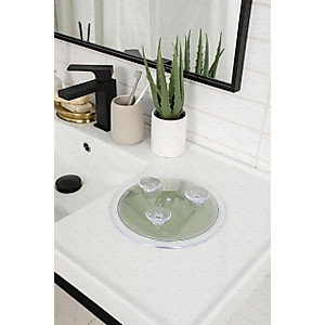 Jerdon Portable Travel Makeup Mirror – 9” Diameter Frame with 5X Magnification – Suction Cups Allow Wall Mounting – Travel Case Included – Model JSC5