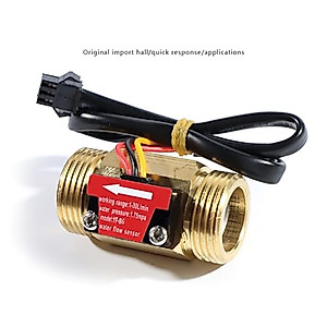 HEYXI 3/4'' Water Flows Sensors Flows Meter Flowmeter Counter Water Flows Sensors DC3.5V-24V 1-30L/min
