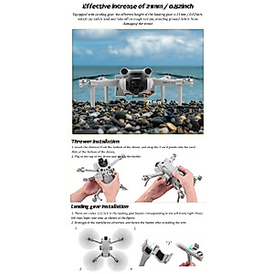 O'woda Airdrop System for Mini 3 Pro, Payload Delivery Transport Device with Landing Leg + Propellers for Drone Fishing, Weddings, Search & Rescue Compatible with DJI Mini 3 / Mini 3 Pro Accessories