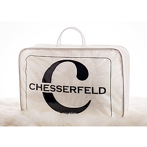 Chesserfeld Luxury Faux Fur Sheepskin Rug, White, 4ft x 6ft with Thick Pile and Non Skid Back, Washable, Makes a Soft, Stylish Home Décor Accent for a Kid's Room, Bedroom, Nursery or Living Room