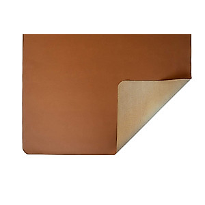 Vegan Leather High Chair Mat by Lark Baby Goods (40 x 40 in) - Waterproof Wipeable Splat Mat for Under High Chair - Baby High Chair Floor Mat for Splash and Spill Protection - Brown