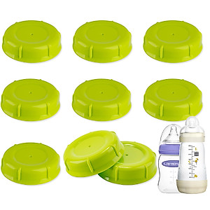 (9-PCs) Travel Bottle Caps Compatible with Lansinoh MAM Bottles, Storage Lids Replacement