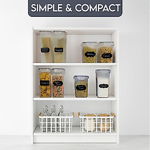 Kitchen Pantry Organizers and Storage - Airtight Food Storage Container Set, 14 Pcs BPA Free Plastic Dry Food Canisters for Kitchen Pantry Organization and Storage Ideal for Cereal, Flour & Sugar