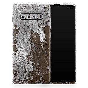 DesignSkinz Distressed Silver Texture v16 Protective Vinyl Decal Wrap Skin Cover Compatible with The Samsung Galaxy S20 (Screen Trim & Back Glass Skin)