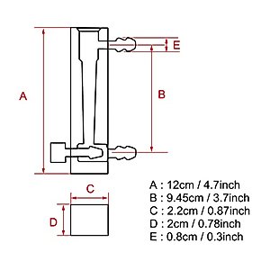 1‑10LPM Meter, LZQ‑7 Flowmeter with Control Valve for Oxygen Air Gas