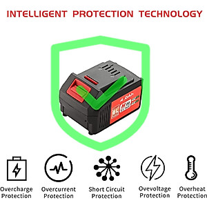 Dextra 20V 4.0Ah Lithium-ion Battery for All Power Tools, Battery Replacement