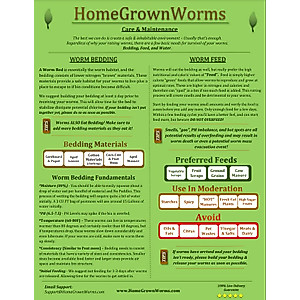 HomeGrownWorms.com - 100+ Live Red Wiggler Worms, from Certified Organic Farm + Free Care Sheet! 100% Compostable Packaging! Sustainably Raised - Fast Live Delivery! Eisenia Fetida