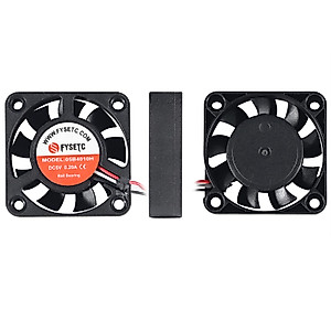 FYSETC Prusai3 MK3S+ Hotend Part Upgraded Dual-Ball Cool Blower Fan 4010 40x40x10mm DC 5V 0.2A Hot End Cooler Radiator for 3D Printer PrusaMK3 MK3S DIY Accessories -Pack of 2
